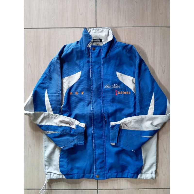 Jual Jacket Racing Windbreaker Tebal Merek Diadora Warna Biru Elektrik ...