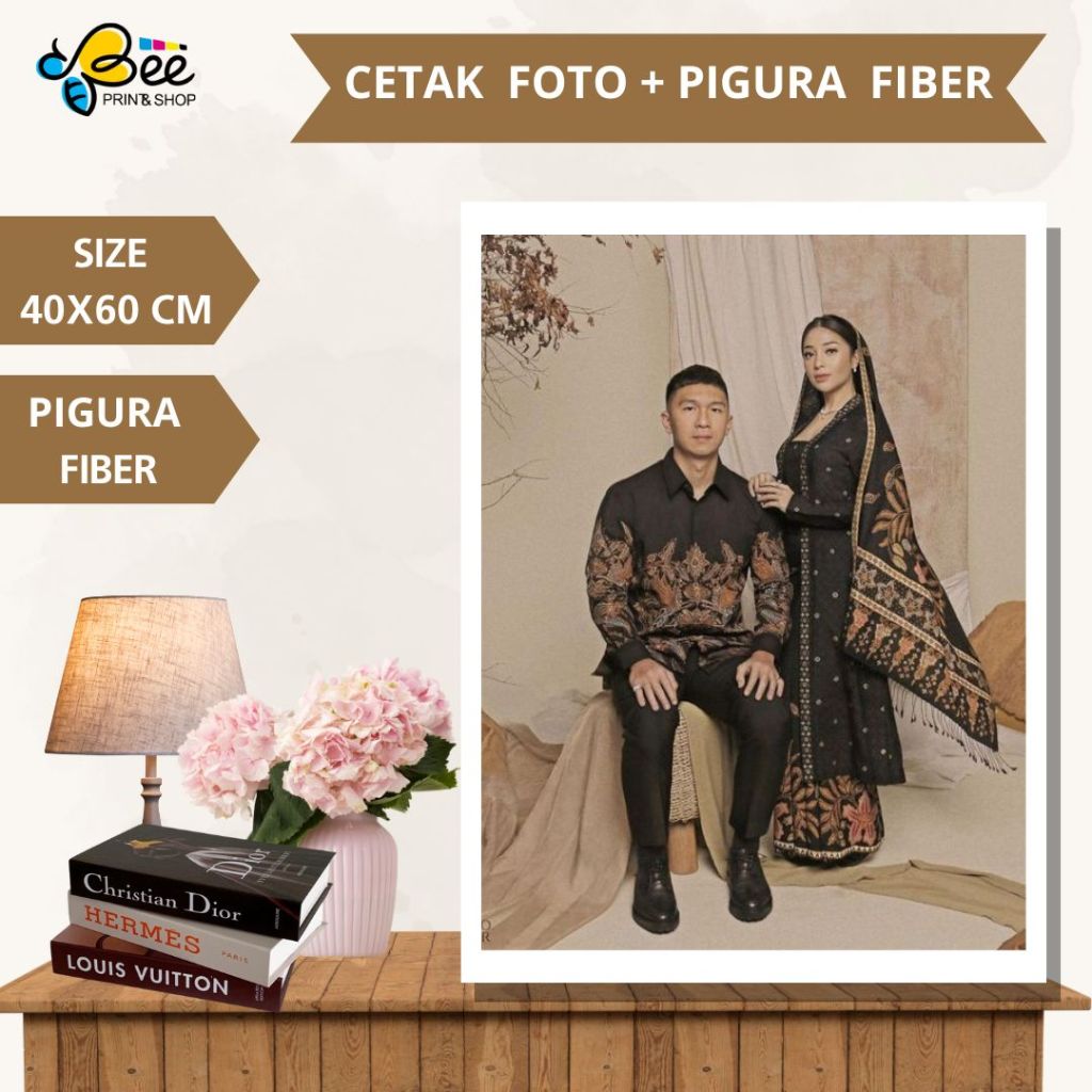 Jual CETAK FOTO BINGKAI 16R 40X60CM + BINGKAI FIBER FIGURA, Cetak Foto ...