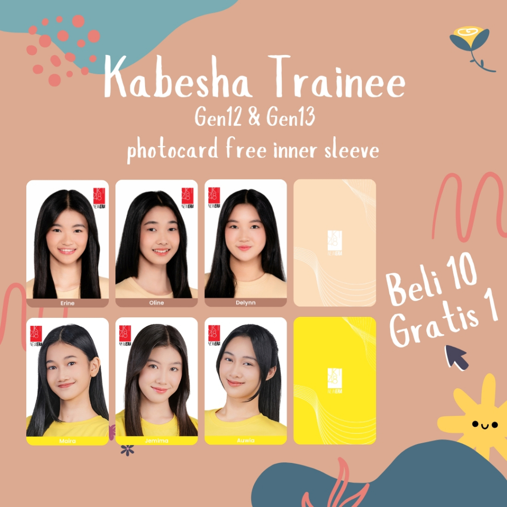 Jual JKT48 Fanmade Photocard Versi Kabesha TRAINEE GEN12 GEN13 - Termurah dan Laminasi Glossy ...