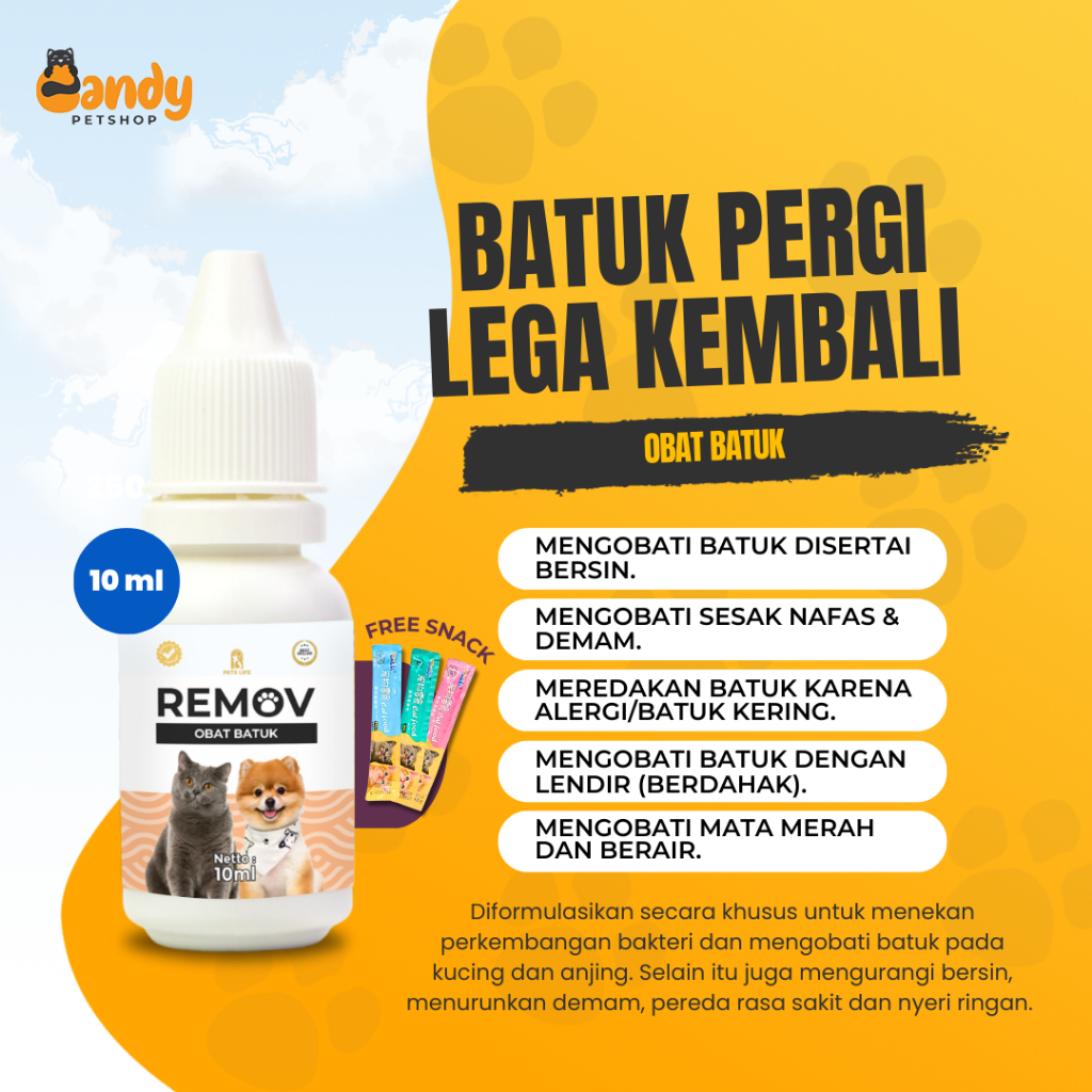 Jual Candy Petstore Remov Obat Batuk Untuk Kucing & Anjing 10 ml | Shopee Indonesia