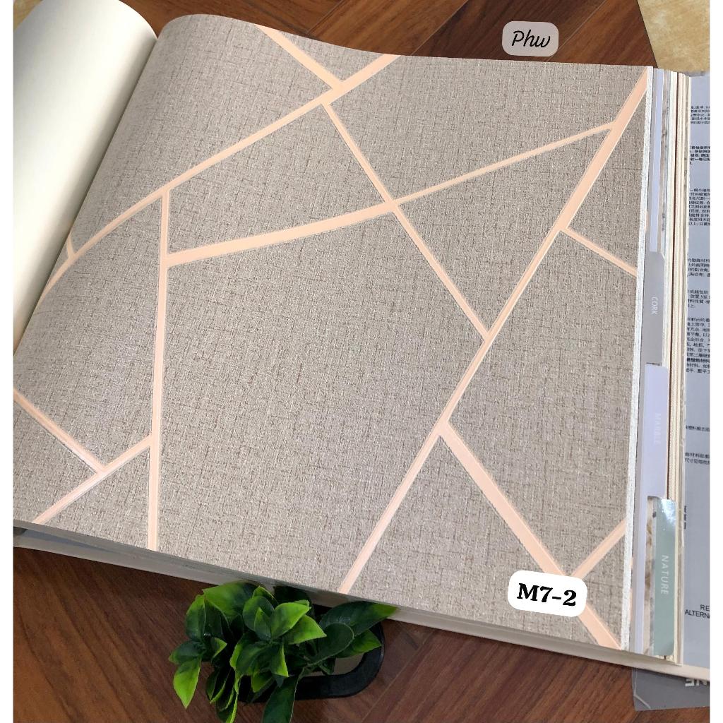 Jual Wallpaper Dinding Motif Kotak Garis Geometri List Gold Modern ...