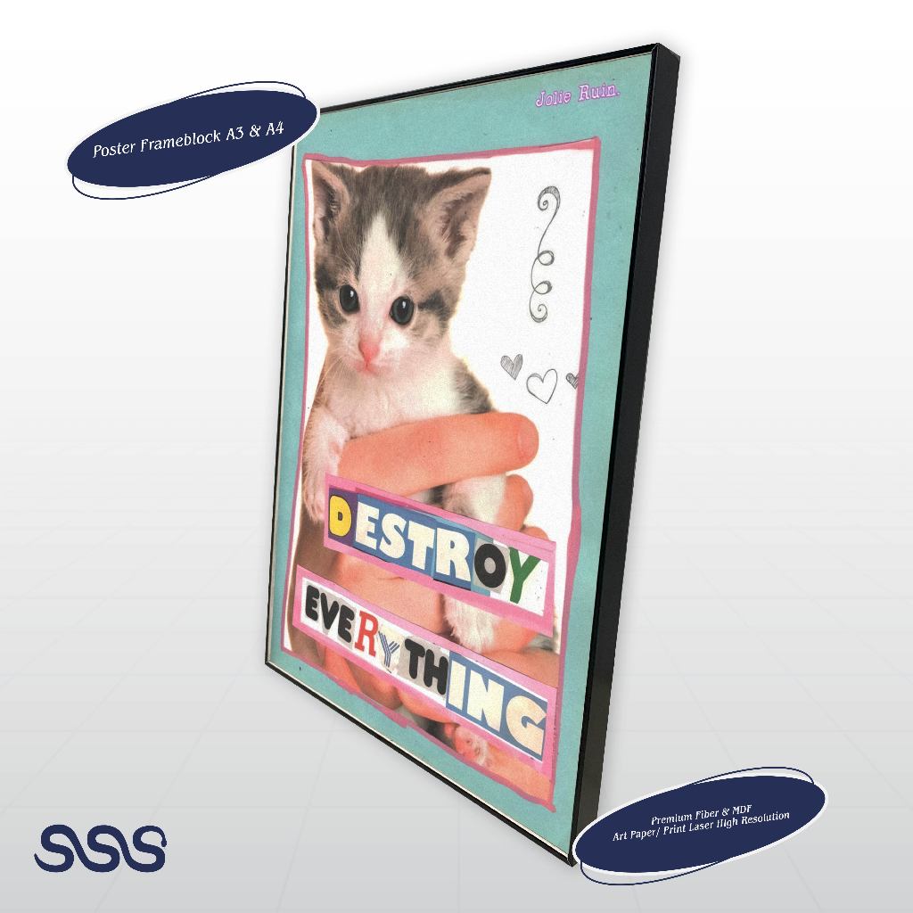 Jual POSTER KUCING / AESTHETIC POSTER / POSTER FRAMEBLOCK | Shopee ...