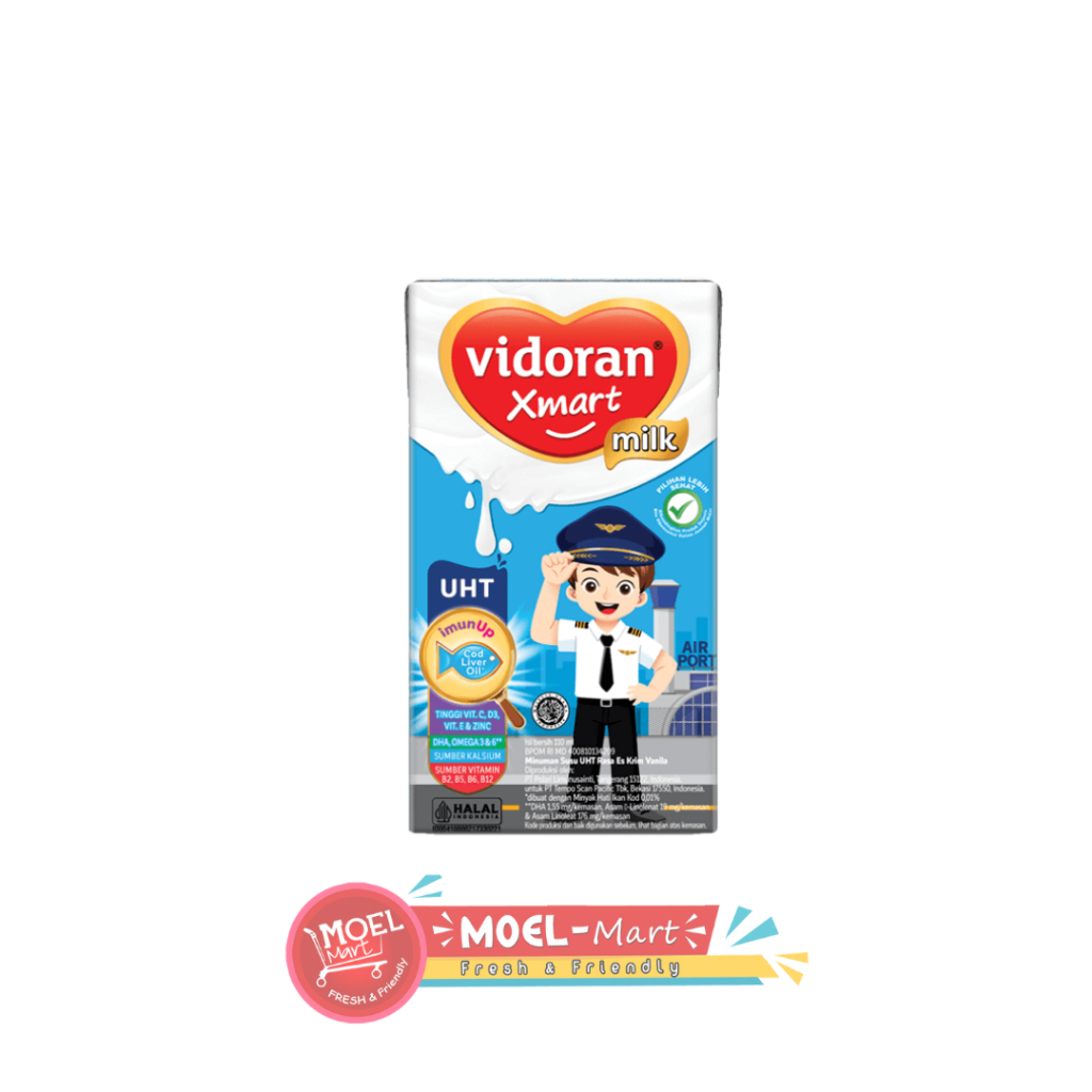 Jual VIDORAN XMART UHT MILK VANILLA 110ML | Shopee Indonesia