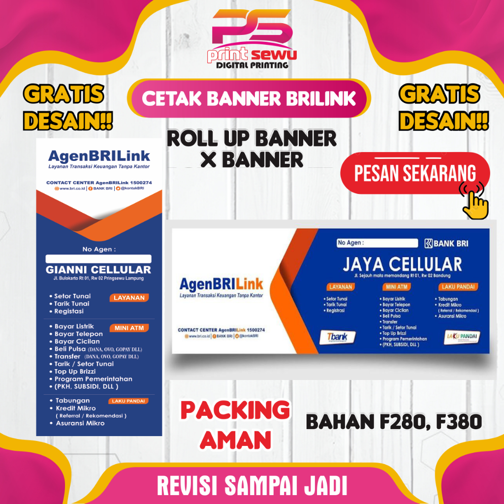 Jual CETAK BANNER BRILINK/CETAK SPANDUK/BANNER BRILINK/SPANDUK BRILIK | GRATIS DESAIN | REVISI ...