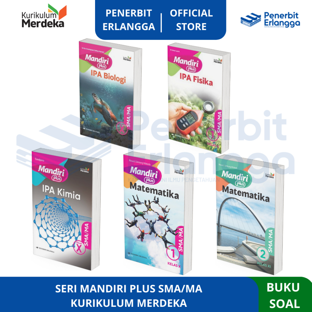 Jual [Erlangga Official] Mandiri Plus Matematika , Mandiri Plus Ipa Kimia , Mandiri Plus Ipa ...