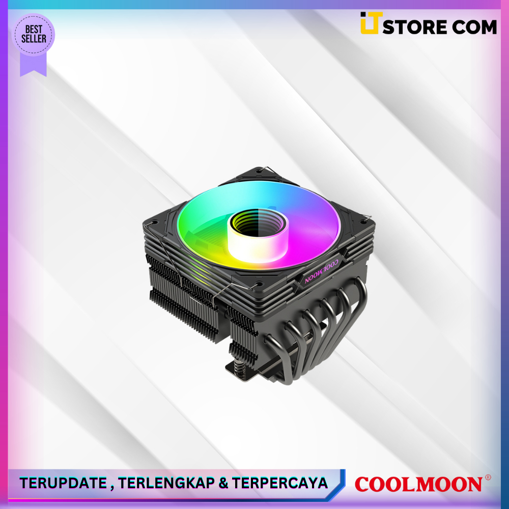 Jual COOLMOON CPU COOLER T600 6 PIPE PWM ARGB | Shopee Indonesia