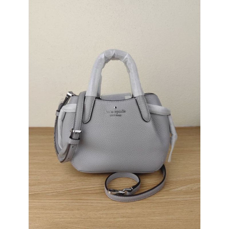 Jual Kate Spade MINI dumpling satchel leather mountain grey kr | Shopee ...