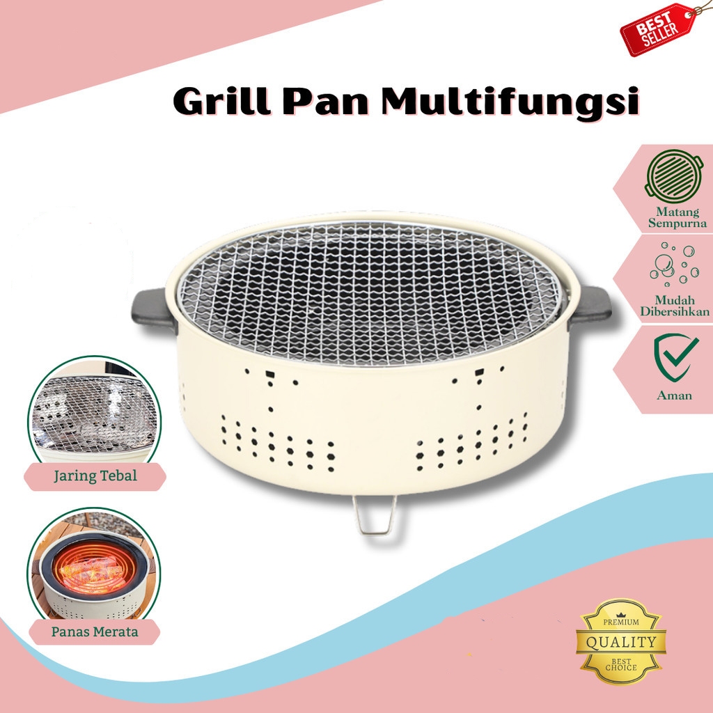 Jual Grill Pan Multifungsi Alat Pemanggang Bakaran Sate Barbeque ...