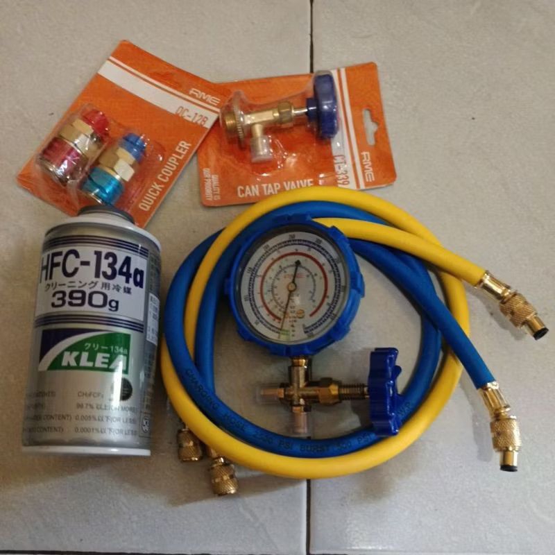 Jual PAKET KOMPLIT ALAT ISI FREON AC MOBIL DAN KULKAS HFC R134a KLEA ...
