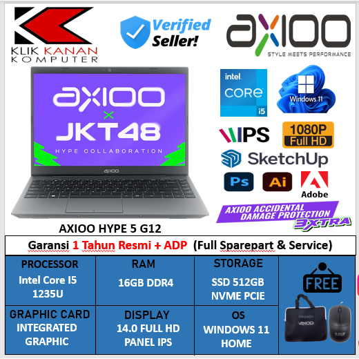 Jual Promo Laptop Murah Axioo Mybook Hype 5 Gen12 Intel I5 1235U 16GB ...