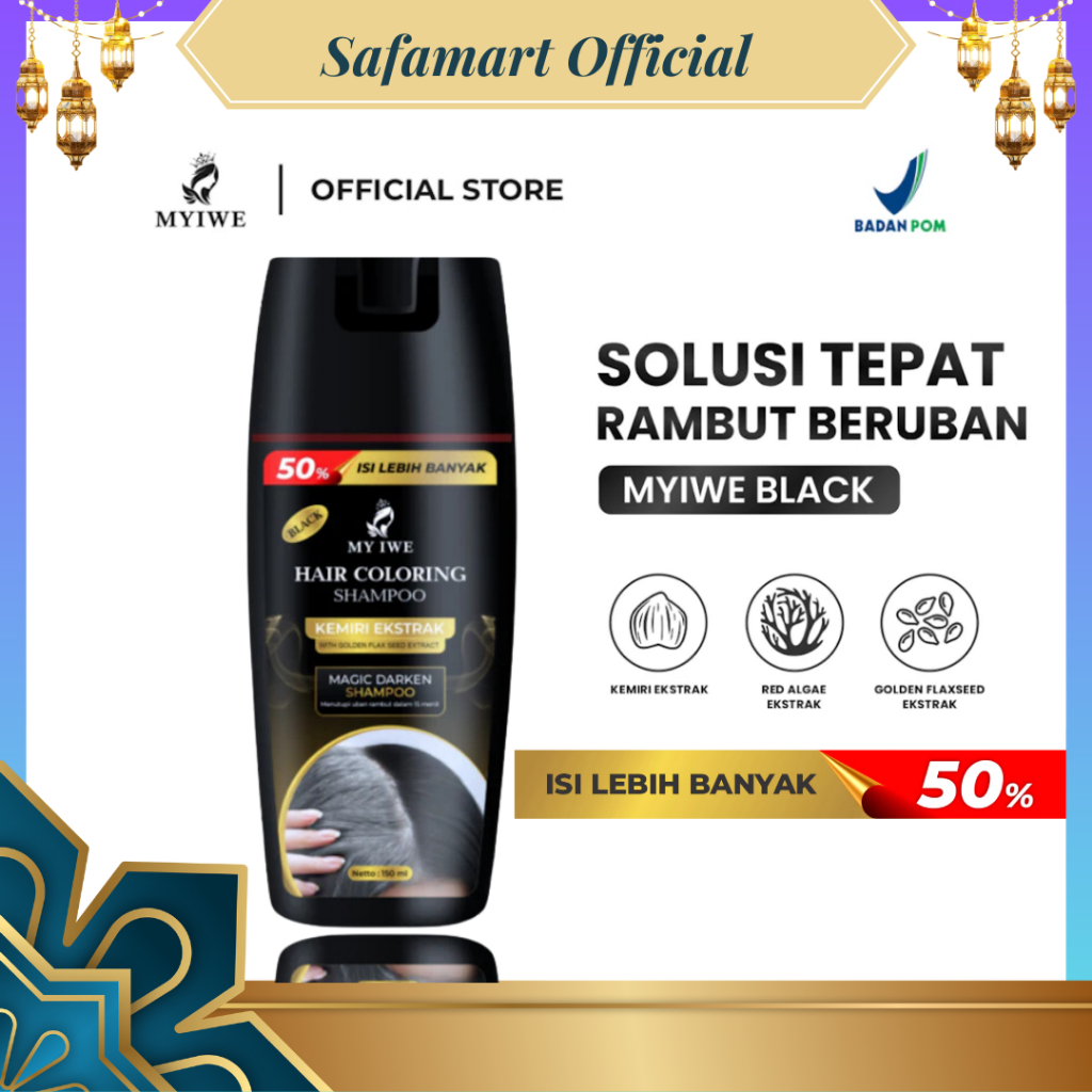 Jual MYIWE HAIR COLORING SHAMPOO PENGHITAM RAMBUT MY IWE SHAMPOO PENGHILANG UBAN SHAMPOO MYIWE ...