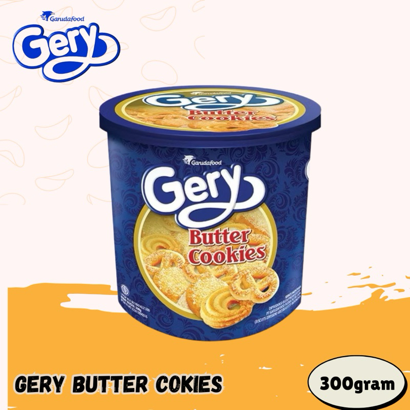 Jual Gerry Butter Cookies 300gr Biskuit Kaleng Gery Butter Kukis ...