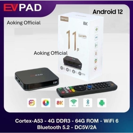 Jual EVPAD 11P 10P 6P / EVPAD 11S 10S Android Tv Box EVPAD - Channel Lengkap - Android 10 - 4GB ...