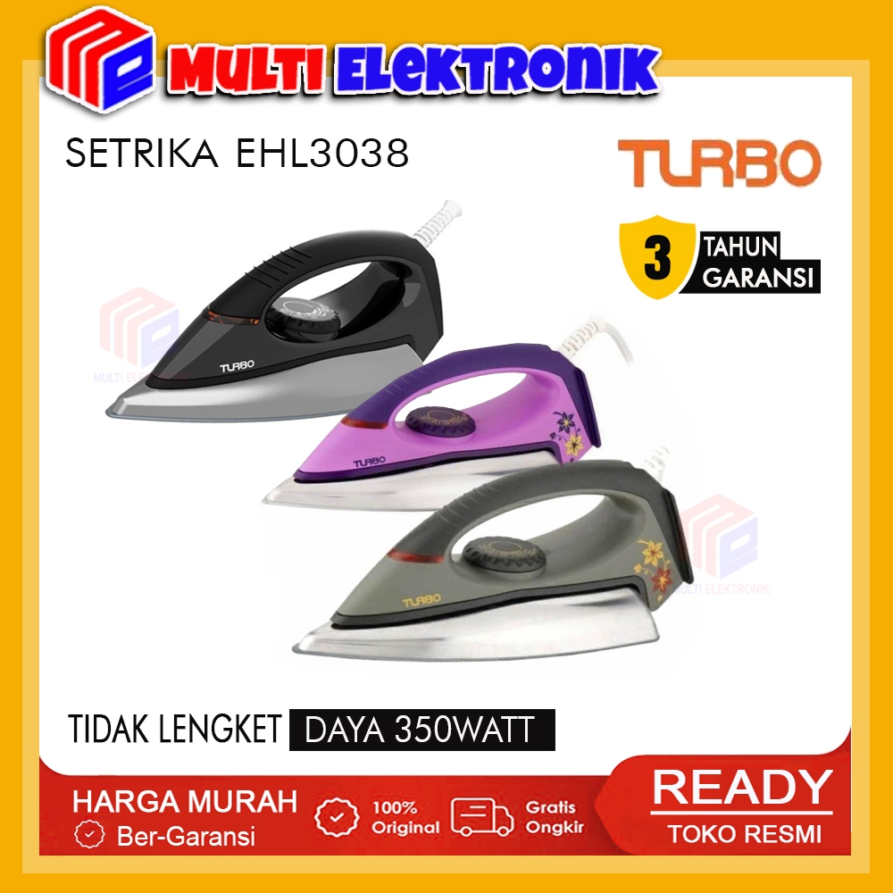 Jual Turbo Setrika / Gosokan EHL3038 Trylon Glide Anti Lengket | Shopee Indonesia