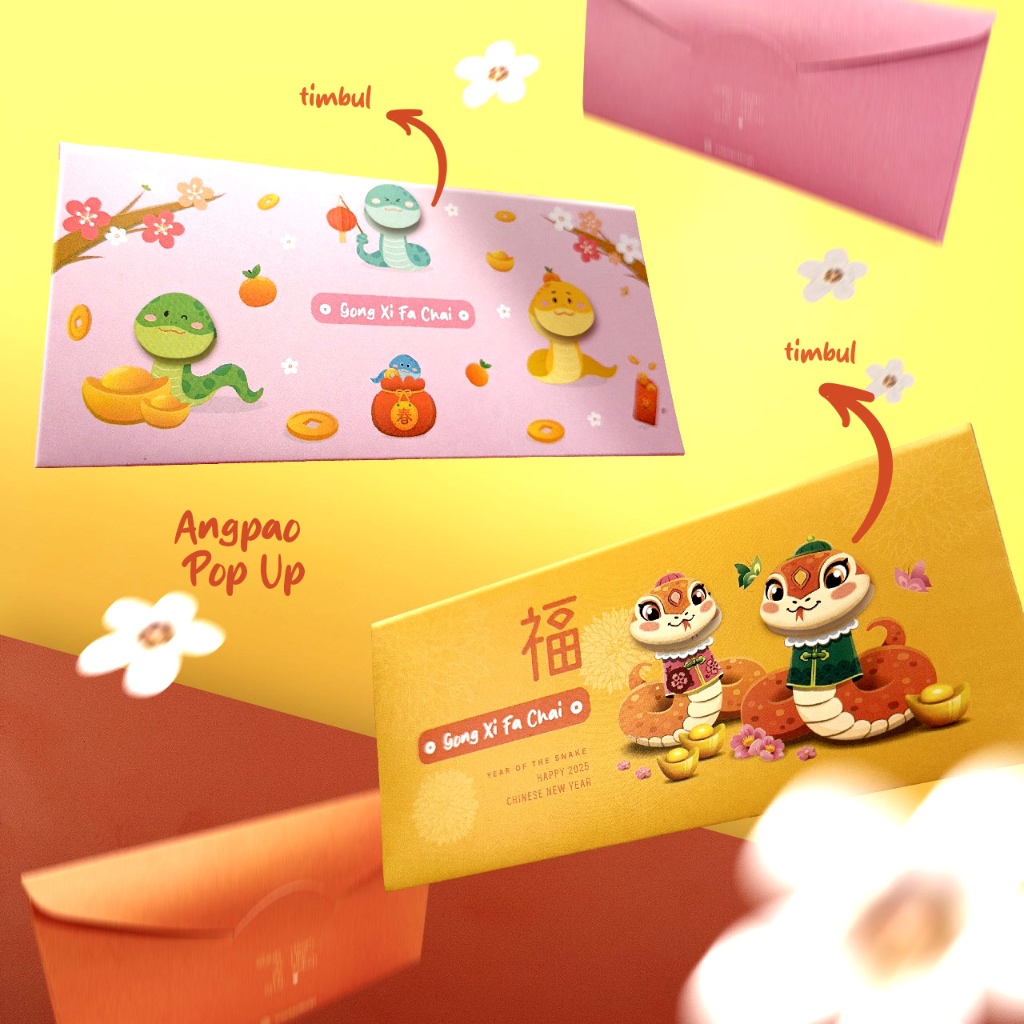 Jual (LANGSUNG KIRIM) Angpao Panjang Pop Up Snake 2025 isi 5pcs Premium ...
