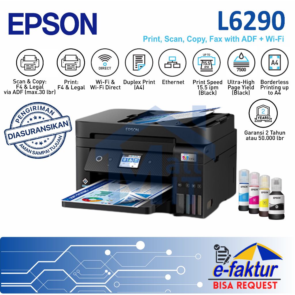 Jual MALLIT Printer Epson L6290 L 6290 L-6290 Pengganti L6190 L 6190 ...
