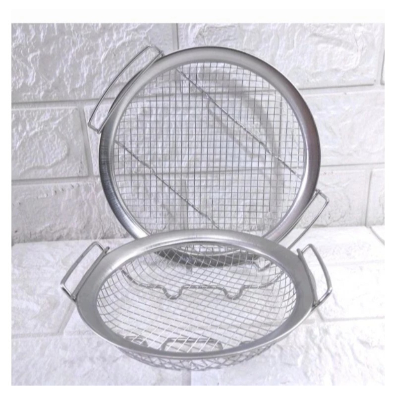 Jual Saringan Bulat Tiris Minyak Sayur Serbaguna Gagang Stainless Tebal ...