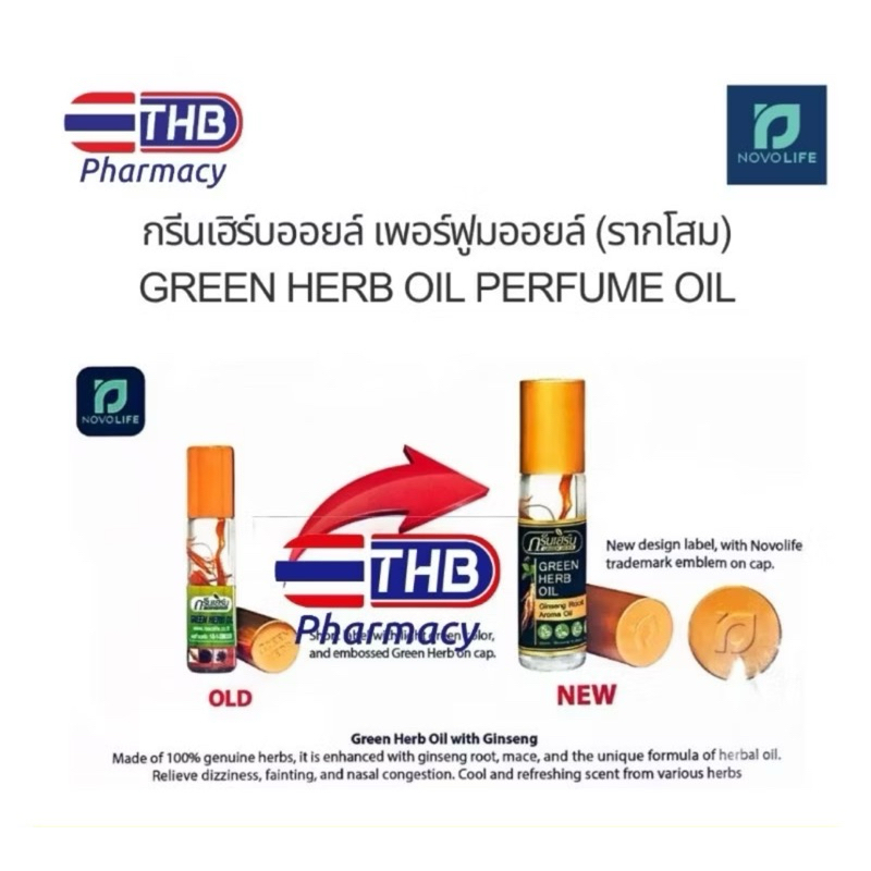 Jual Minyak Angin Green Herb Oil Thailand (New Packaging) | Shopee ...