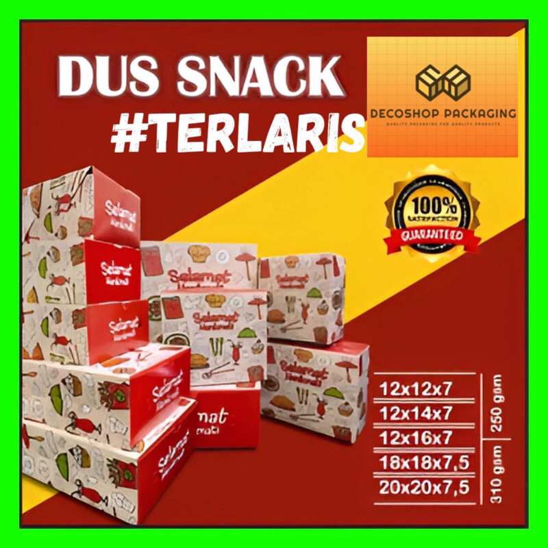 Jual Kotak Dus Snack box Kue Motif 12x12 12x14 12x16 / Box Kardus snack ...