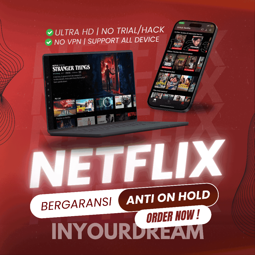 Jual NETFLIXX PRIVATE PREMIUM 1 BULAN, TANPA VPN, FULL GARANSI, ANTI SCREEN LIMIT, SUPPORT ...