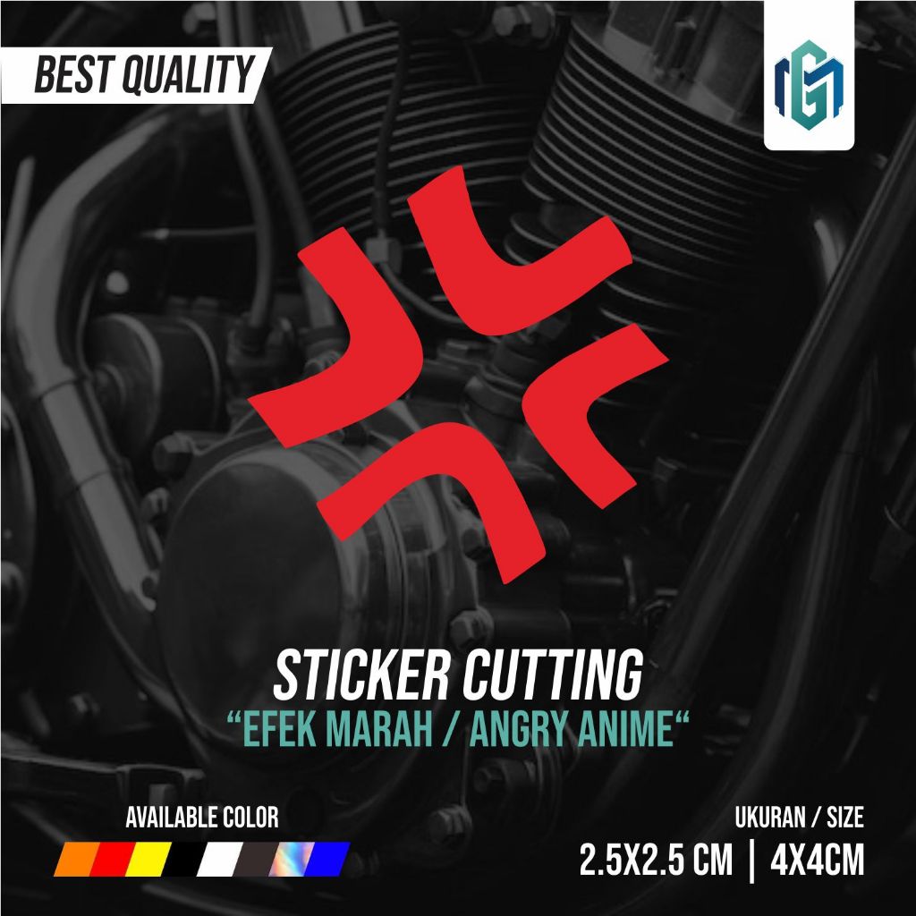 Jual STICKER STIKER CUTTING EFEK MARAH ANGRY NGAMUK EMOSI ANIME KARTUN ...