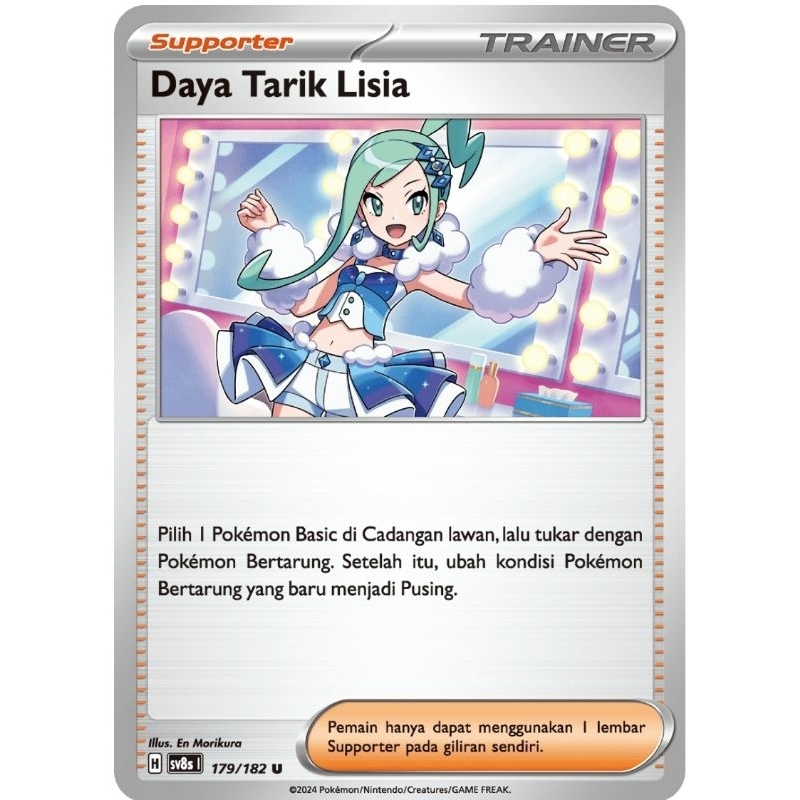 Jual Daya Tarik Lisia Supporter Trainer SV8S 179/182 TCG Pokemon Indonesia | Shopee Indonesia