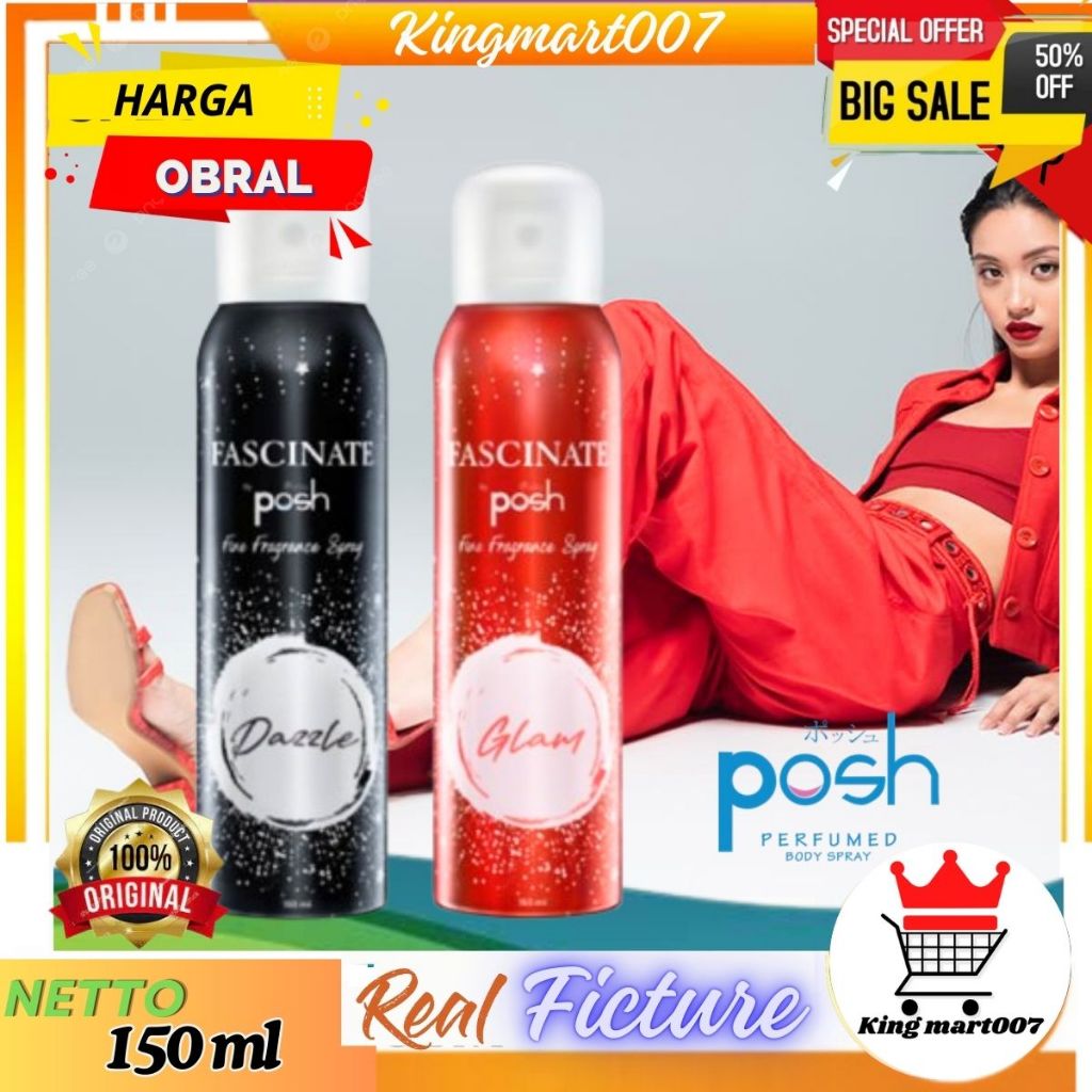 Jual Posh Body Spray Parfum Fascinate Glam & Dazzle 150 ml | Shopee ...