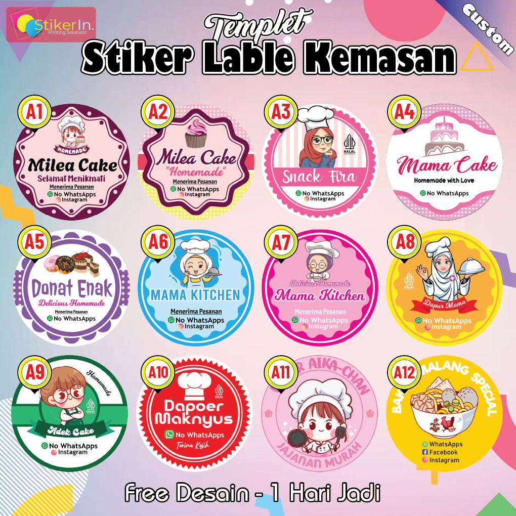 Jual Sticker Lable Kemasan Bontak Chromo/ Sticker Cutting Tinggal ...