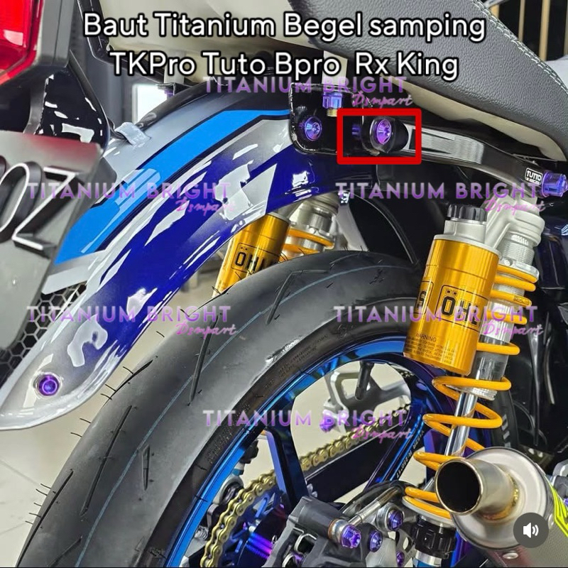 Jual Baut Titanium Behel Begel samping Rx King TKpro Tutto Original ...