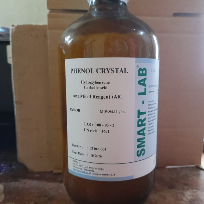 Jual Phenol C6H6O, 5 gr Ecer Fenol kristal pro Analisis | Shopee Indonesia