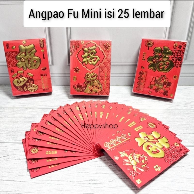 Jual Angpao Fu Mini isi 25 lembar Angpao Imlek Fuk Hoki | Shopee Indonesia