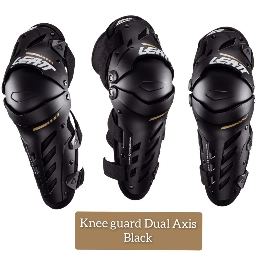 Jual Knee Shin Guard Leatt Dual Axis / Knee Protector leatt - Black ...