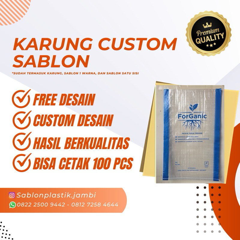 Jual KARUNG SABLON CUSTOM FREE DESIGN UKURAN 15 KG ( 40x60 ) | Shopee ...