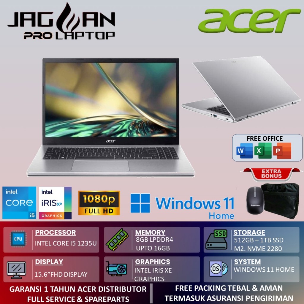Jual Laptop Acer Aspire 5 Slim A515-58P INTEL CORE 15 13420H 32GB 1TB ...