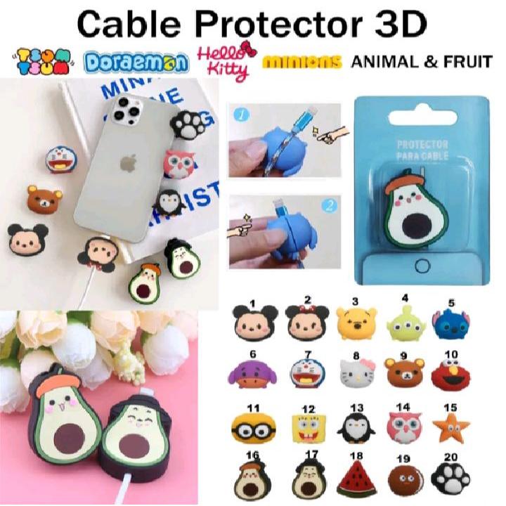 Jual KABEL PROTECTOR CABLE BITE 3D CARTOON CABLE BITE VOL 3 (BAHAN SILICON) DISNEY TSUMTSUM ...