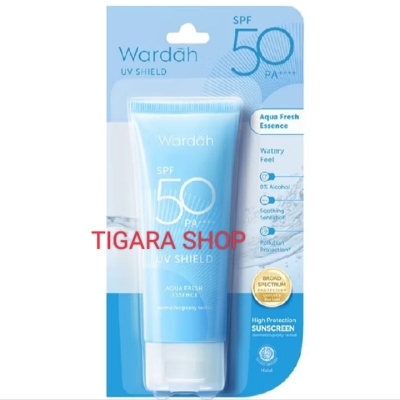 Jual Wardah UV Shield Aqua Fresh Biru SPF 50 PA+++ UV Shield Essential ...