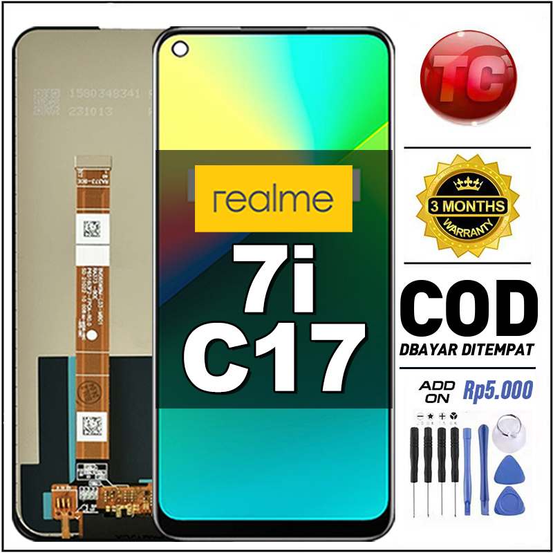 Jual LCD Realme 7i LCD Realme C17 Original Fullset ori Asli Glass Touchscreen Digitizer COD ...