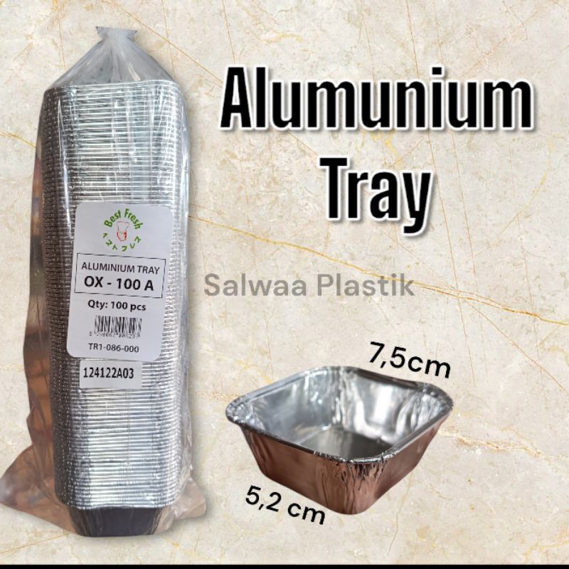 Jual Alumunium Tray Kotak OX-100 isi 50pcs | Shopee Indonesia