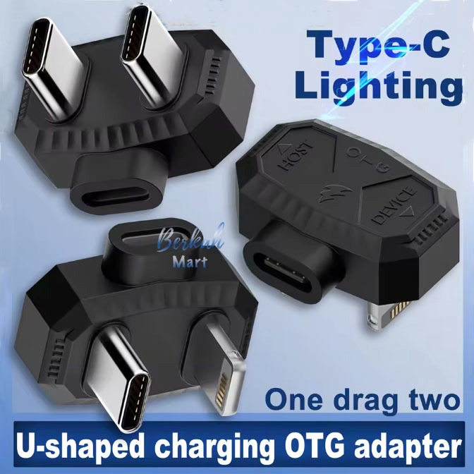 Jual Konverter USB-C Lightning OTG Transfer Data 480Mbps Type C 1 ...