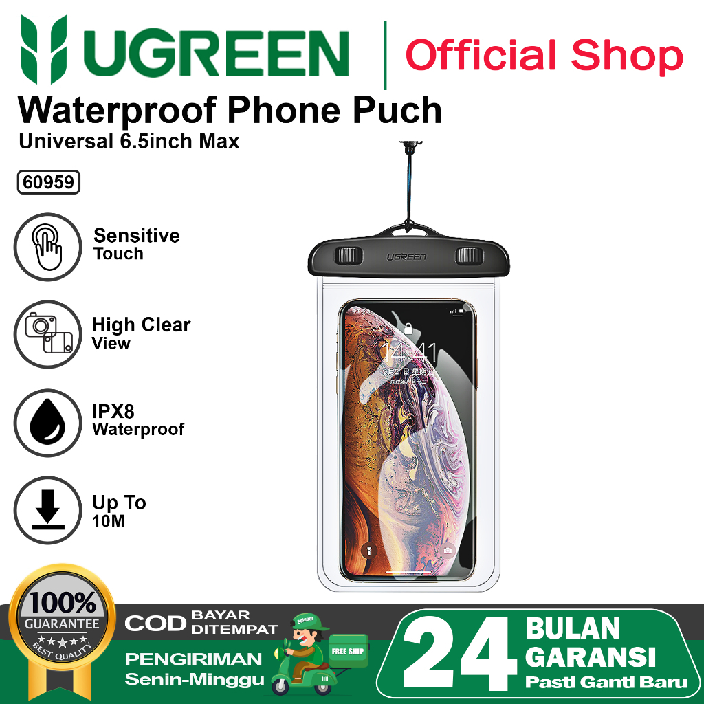 Jual UGREEN Sarung HP Anti Air Waterproof Pelindung HP Universal ...
