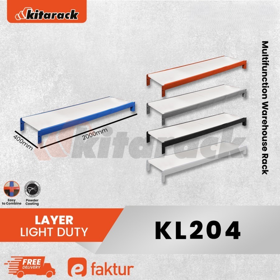 Jual KL204 KITARACK Layer Rack Gudang Besi 200KG KDS Series Rak Gudang ...