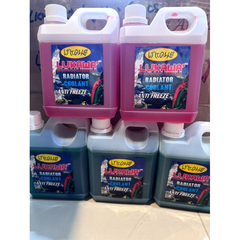 Jual AIR RADIATOR COOLANT 1 LITER LUKAWA TERSEDIA WARNA HIJAU DAN MERAH ...