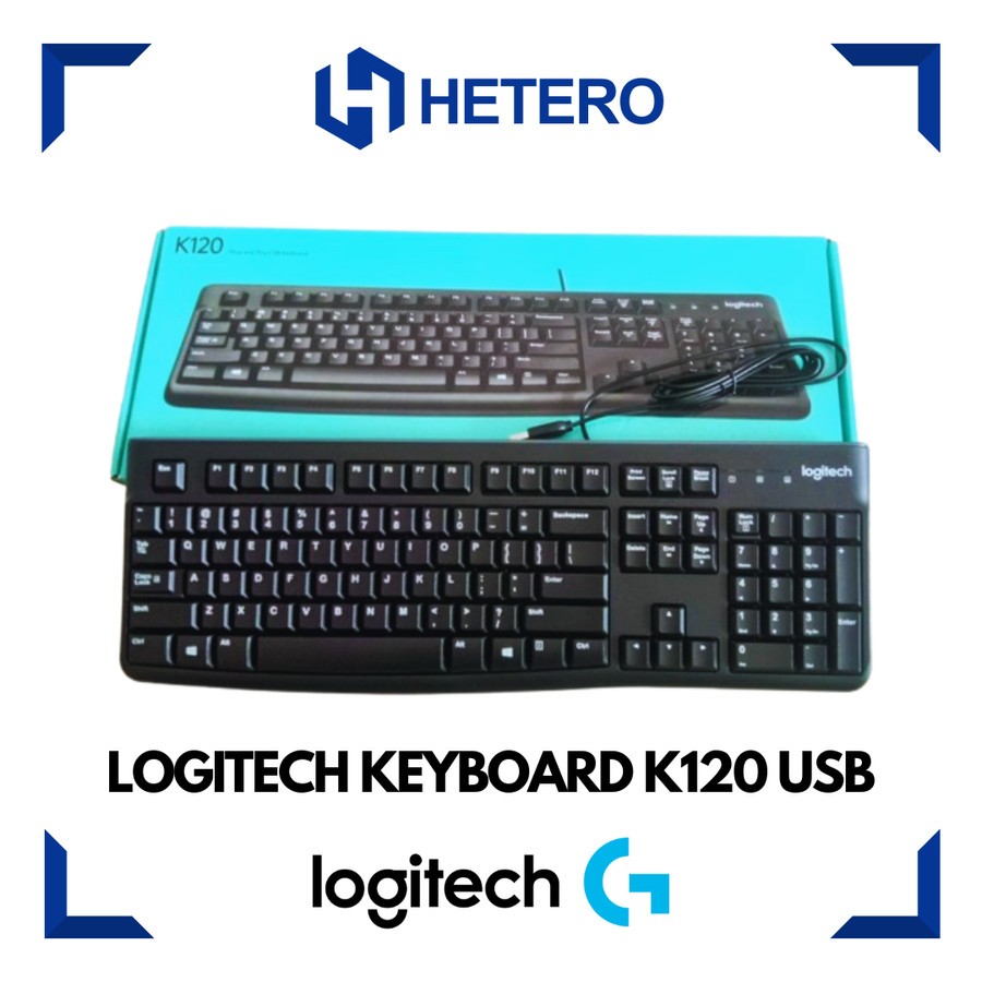 Jual LOGITECH K120 USB Wired Keyboard | Shopee Indonesia