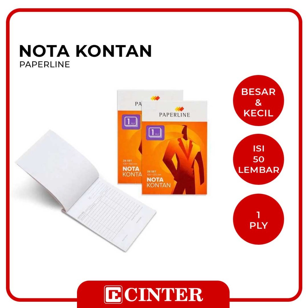 Jual PAPERLINE - NOTA KONTAN / KERTAS BON 1 PLY | Shopee Indonesia