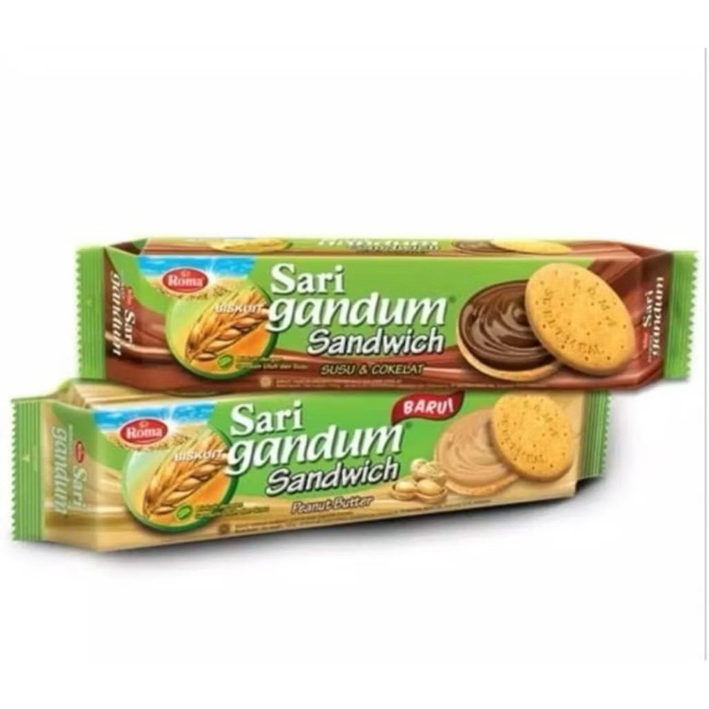 Jual Roma Sarigandum sandwich coklat dan kacang 108gr | Shopee Indonesia