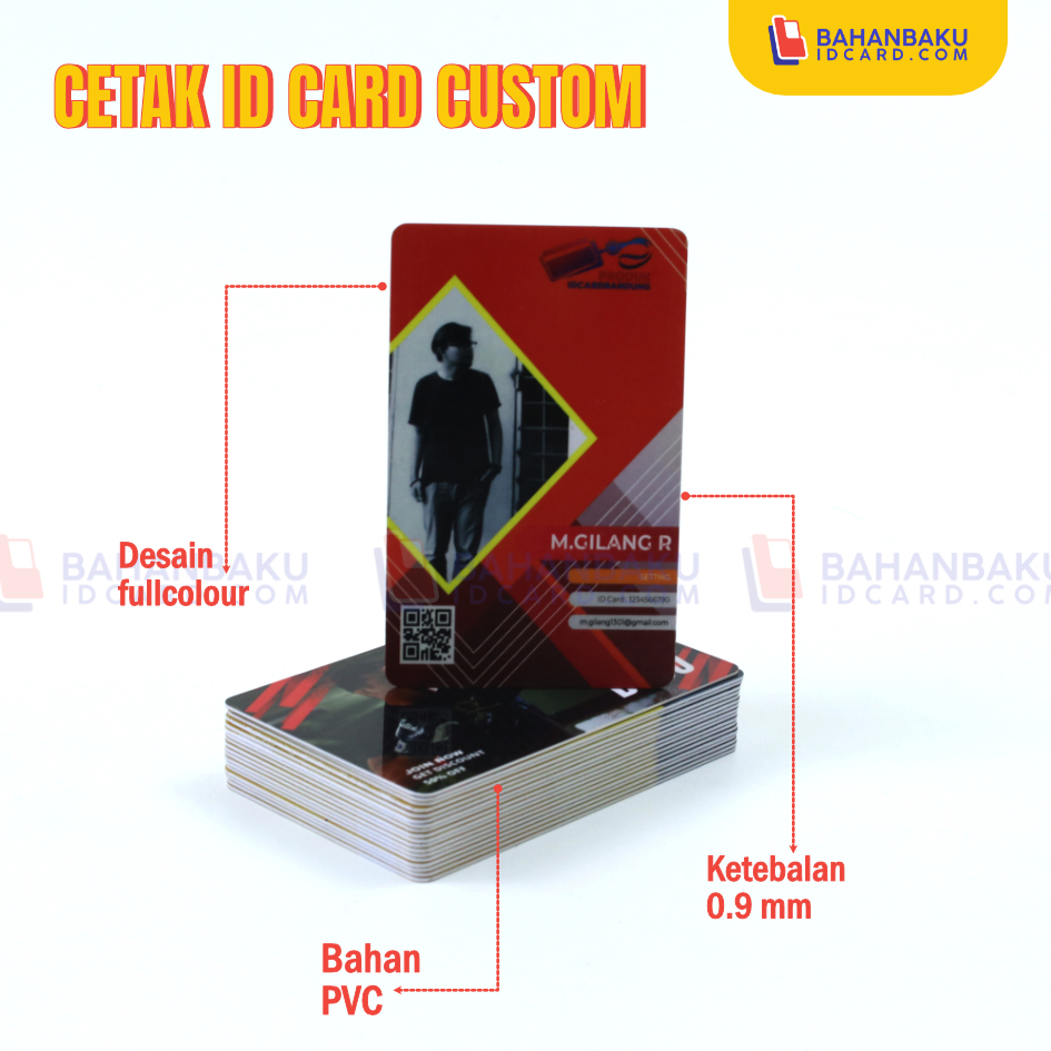 Jual CETAK ID CARD CUSTOM BAHAN PVC TEBAL 0,9 mm | Shopee Indonesia
