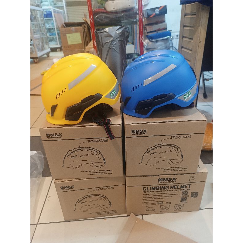 Jual Helm Safety Climbing MSA / Safety Helmet H1 Standar SNI | Shopee ...