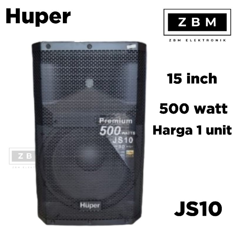 Jual Speaker aktif Huper JS10 15inch JS 10 500 watt USB Original ...