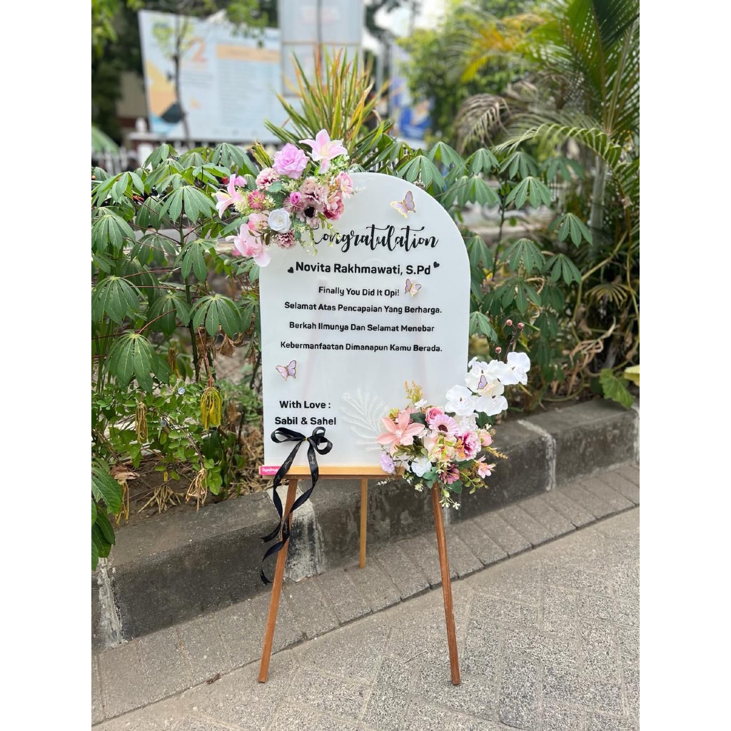 Jual PAPAN BUNGA ACRYLIC - AKRILIK Grand Opening toko / wisuda ...
