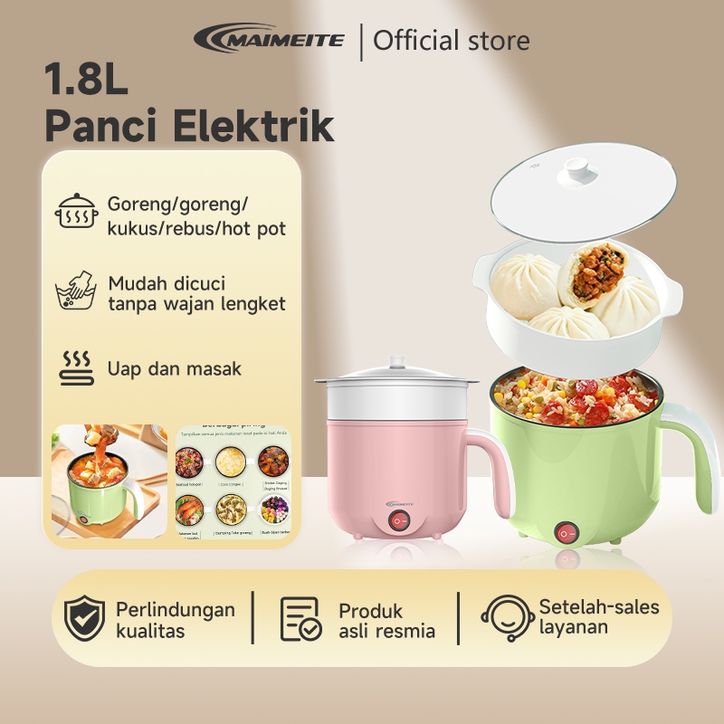 Jual MAIMEITE Panci Listrik Electric Cooker MINI Panci Elektrik Travel ...
